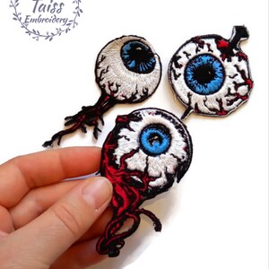 Eye, Eyeball Patches, Set 3 Pieces, Embroidered Iron O Patch - Etsy