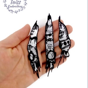 Finger Patches, Gothic Patches, Set of 3p, Horror, Witchy, Punk Patch, Filler Patches, Occult ...