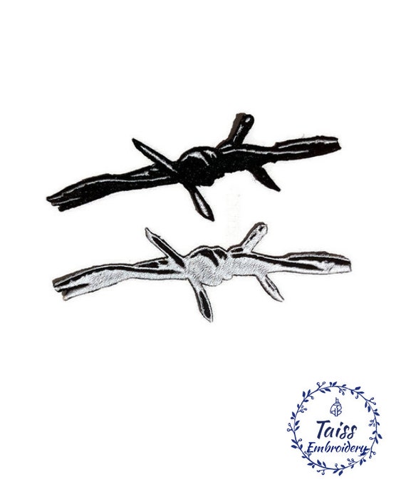 Barbed Wire Patch Set 2ppunk Patch Grunge Unique Metal | Etsy