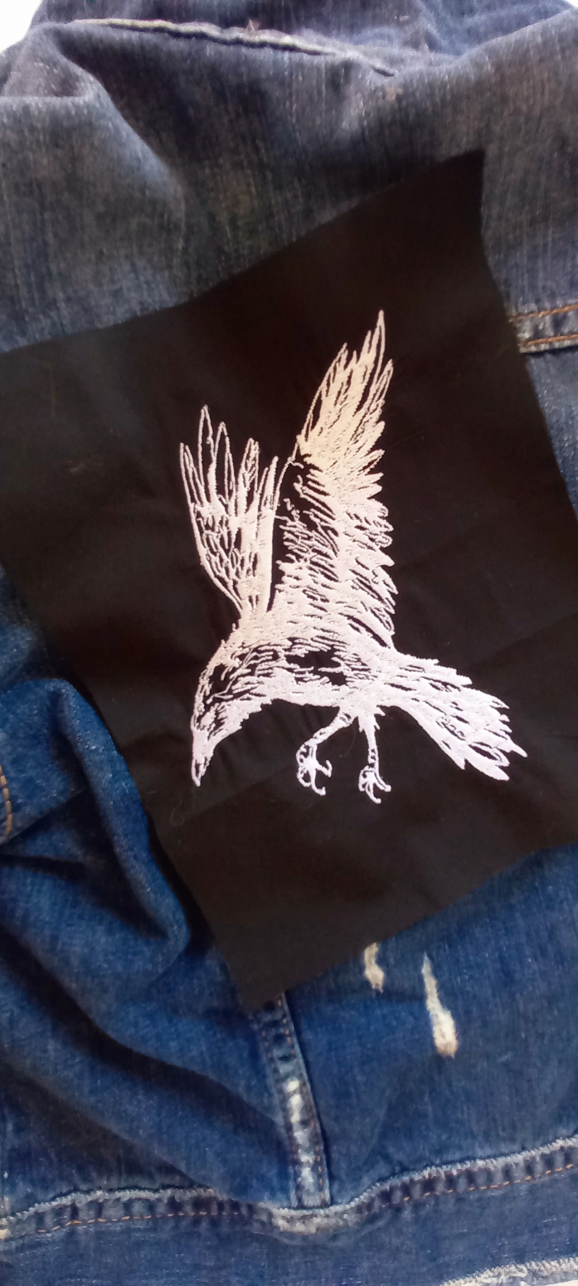 Crow Raven Patch • Gothic Fashion • Embroidered Patches • Witchy • Sew ...