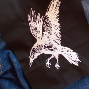 Crow Raven Patch • Gothic Fashion • Embroidered Patches • Witchy • Sew ...