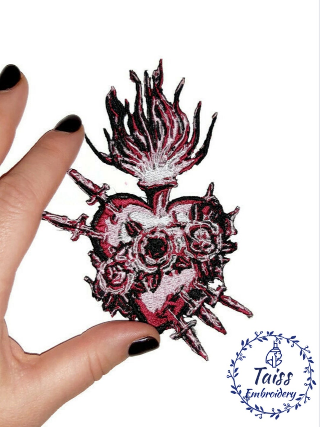 Sacred Milagro Heart • Iron on Patch • Patch for Jacket - Etsy