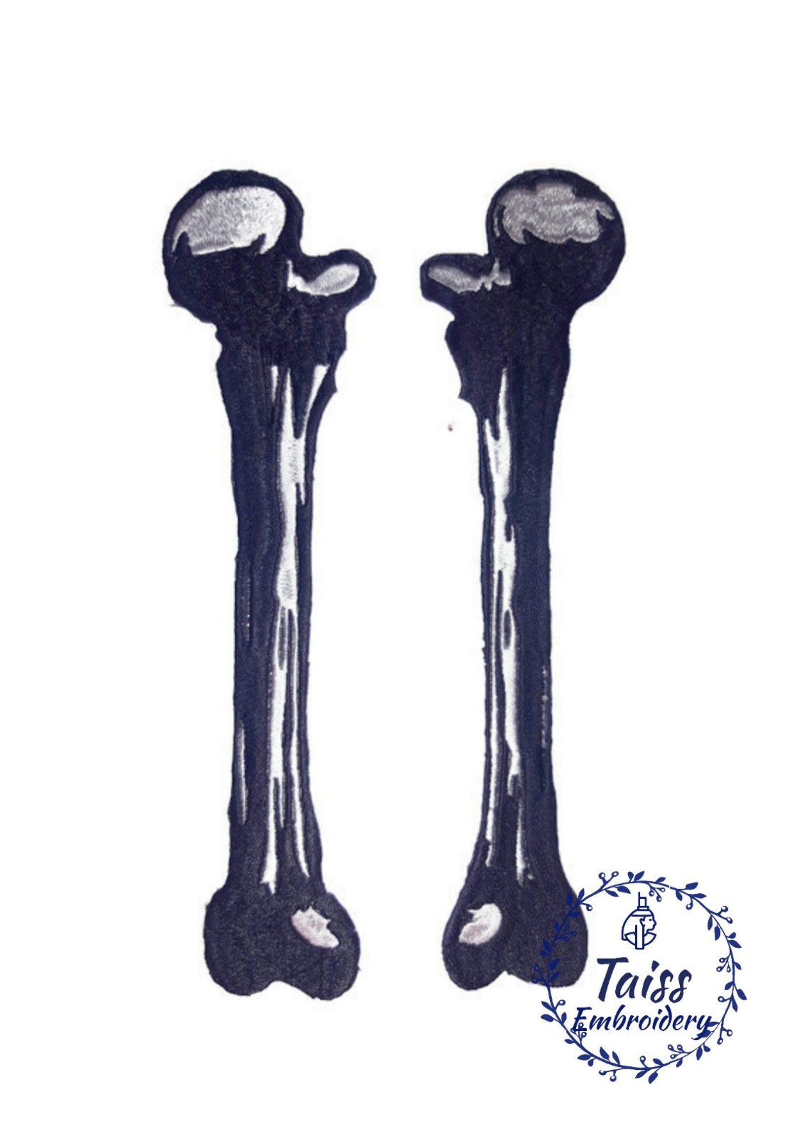 Bone Goth Patch Embroidered Iron on Patch - Etsy