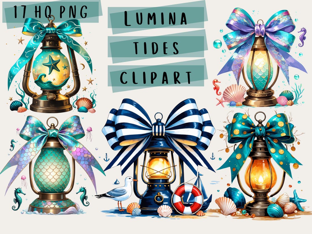 Lumina Tides Lantern Clipart Collection – 17 High-quality PNG Files ...