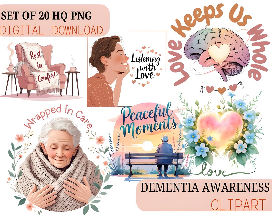 Dementia Awareness Clipart Collection - Set of 20 HQ Pngs - Etsy UK