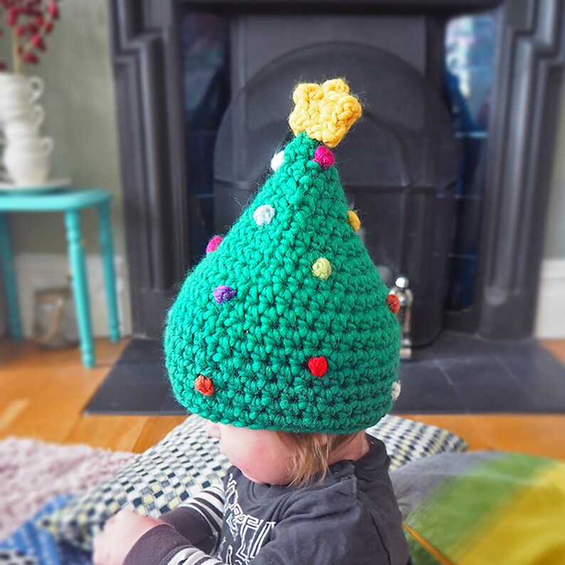 Kids Crochet Santa & Christmas Tree Hat Pattern (PDF) - Etsy