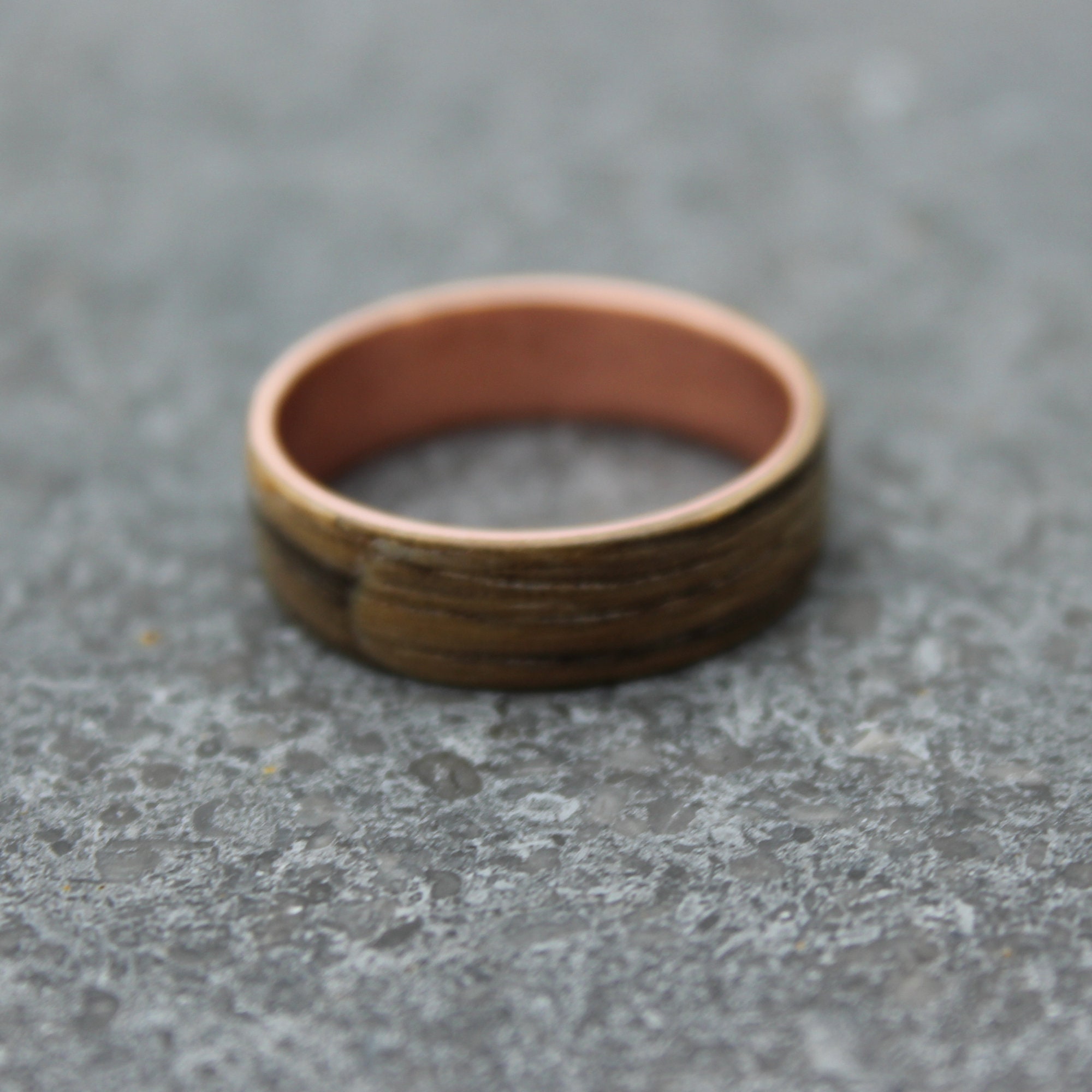 Royal Ebony Ring on Copper Ring | Etsy