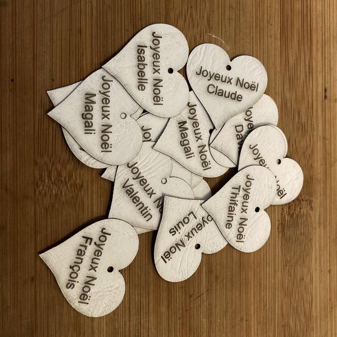 12 Personalized Heart Labels 300gr Paper - Etsy UK