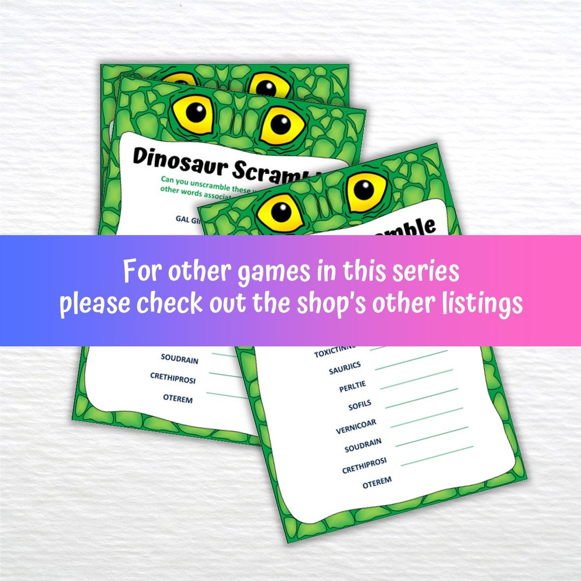 Printable Party Game Word Scramble Quiz for Kids Children Friends Fun ...