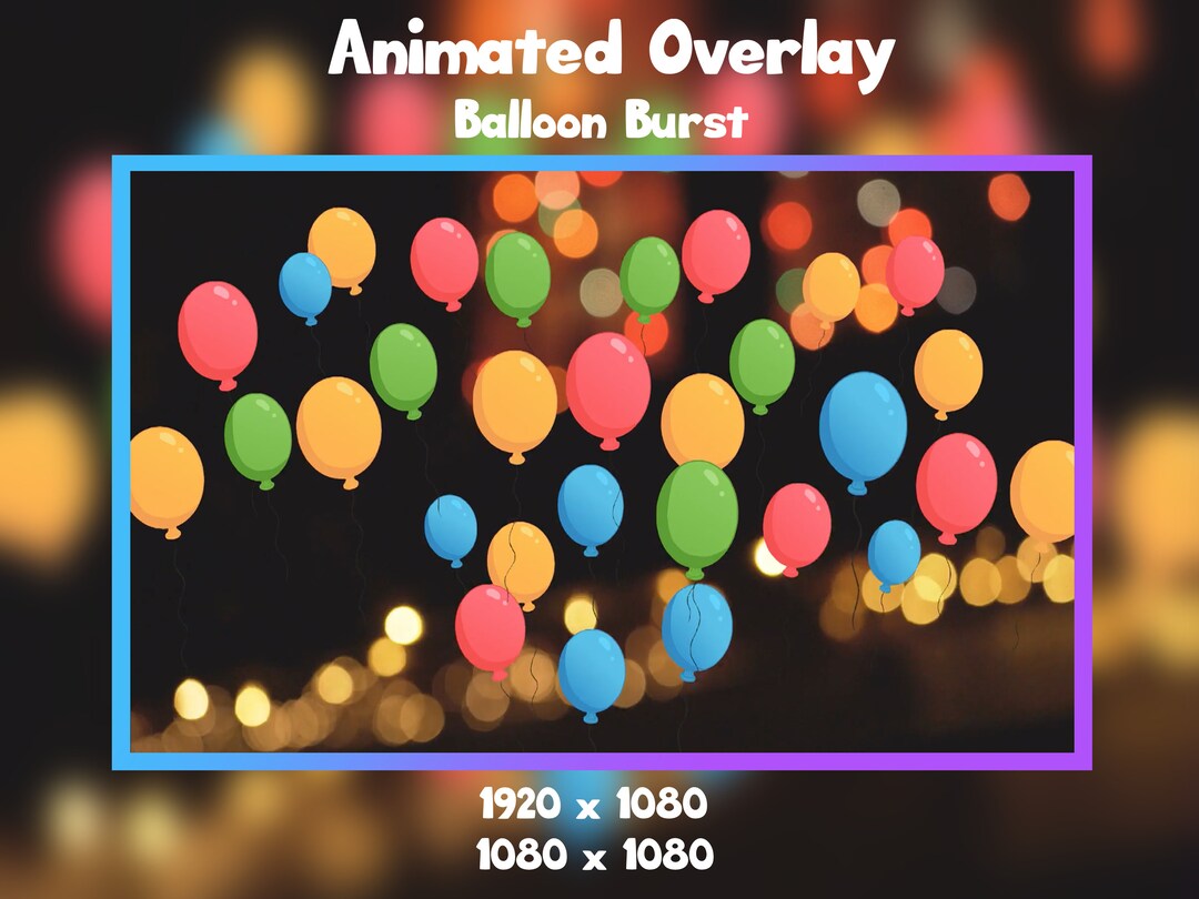 Animation Overlay Balloon Burst - Etsy