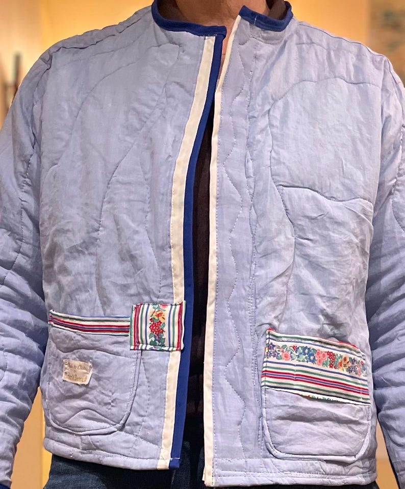 Pastel Quilted Jacket From High End Menswear Cotton Shirts. Unique ...