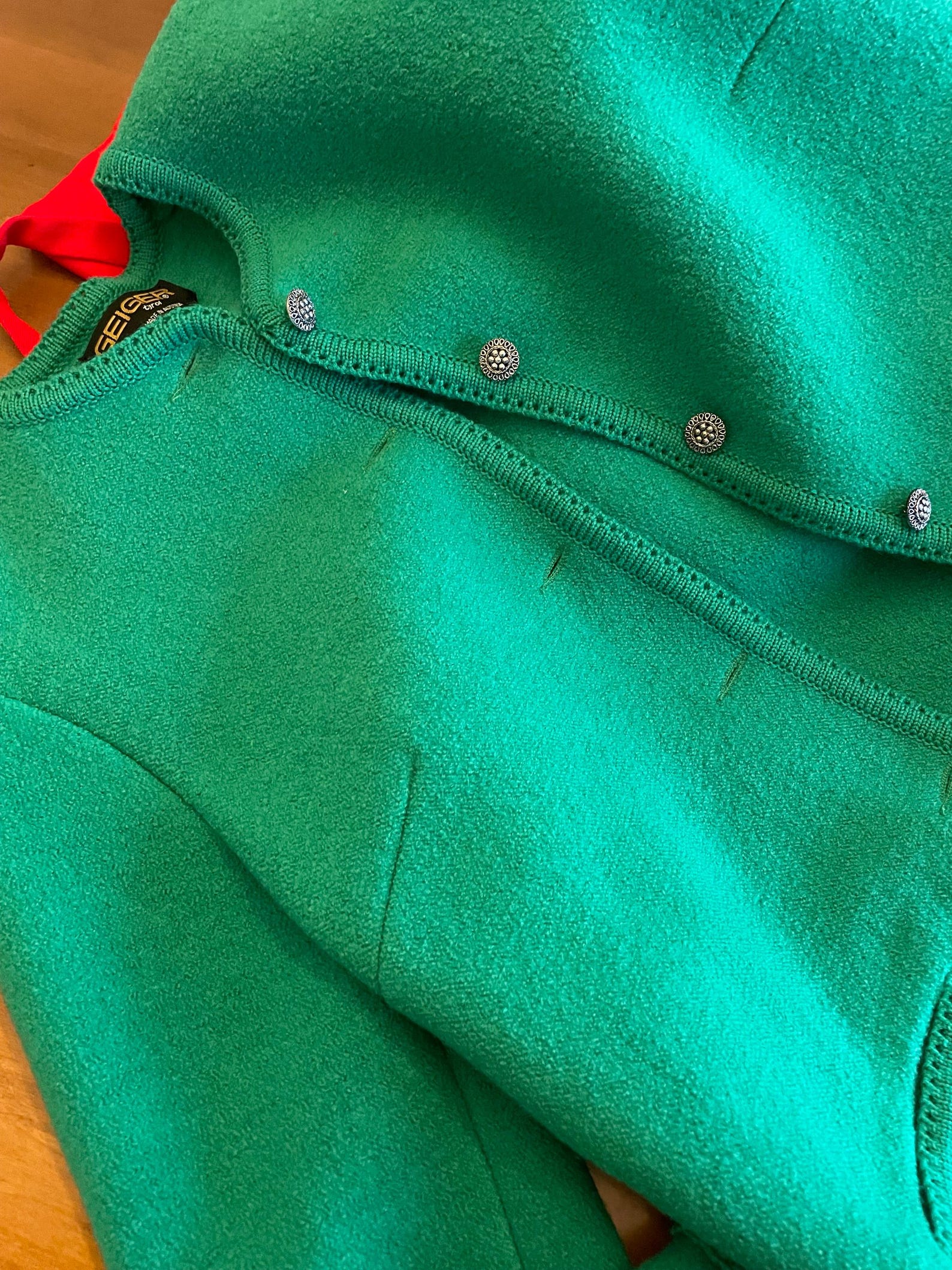 Vintage Wool Geiger Sweater Coat. Roomy, Silver Buttons, Comfortable ...