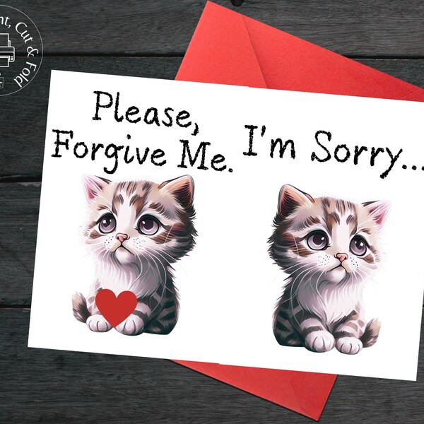 Sad Cat Card - Etsy