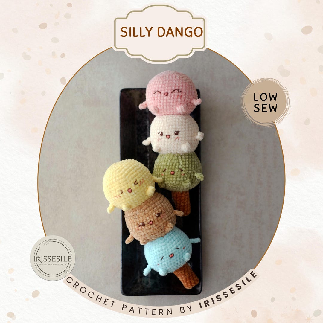 Silly Dango Crochet Plush Pattern [ENG Pdf] | Kawaii Crochet Pattern ...