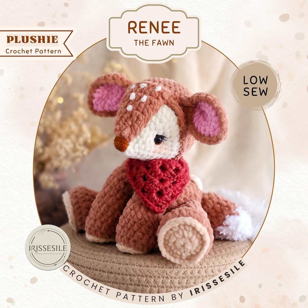 Crochet Sitting Deer: Renee the Fawn Plush Pattern (english PDF ...