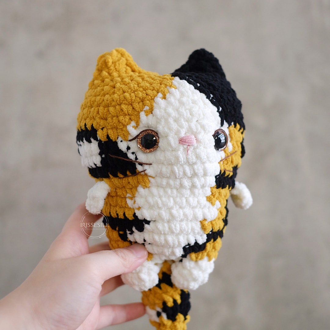 Crochet Cat Pattern, Calico Cat, Quirkcats No Sew Crochet Pattern ...