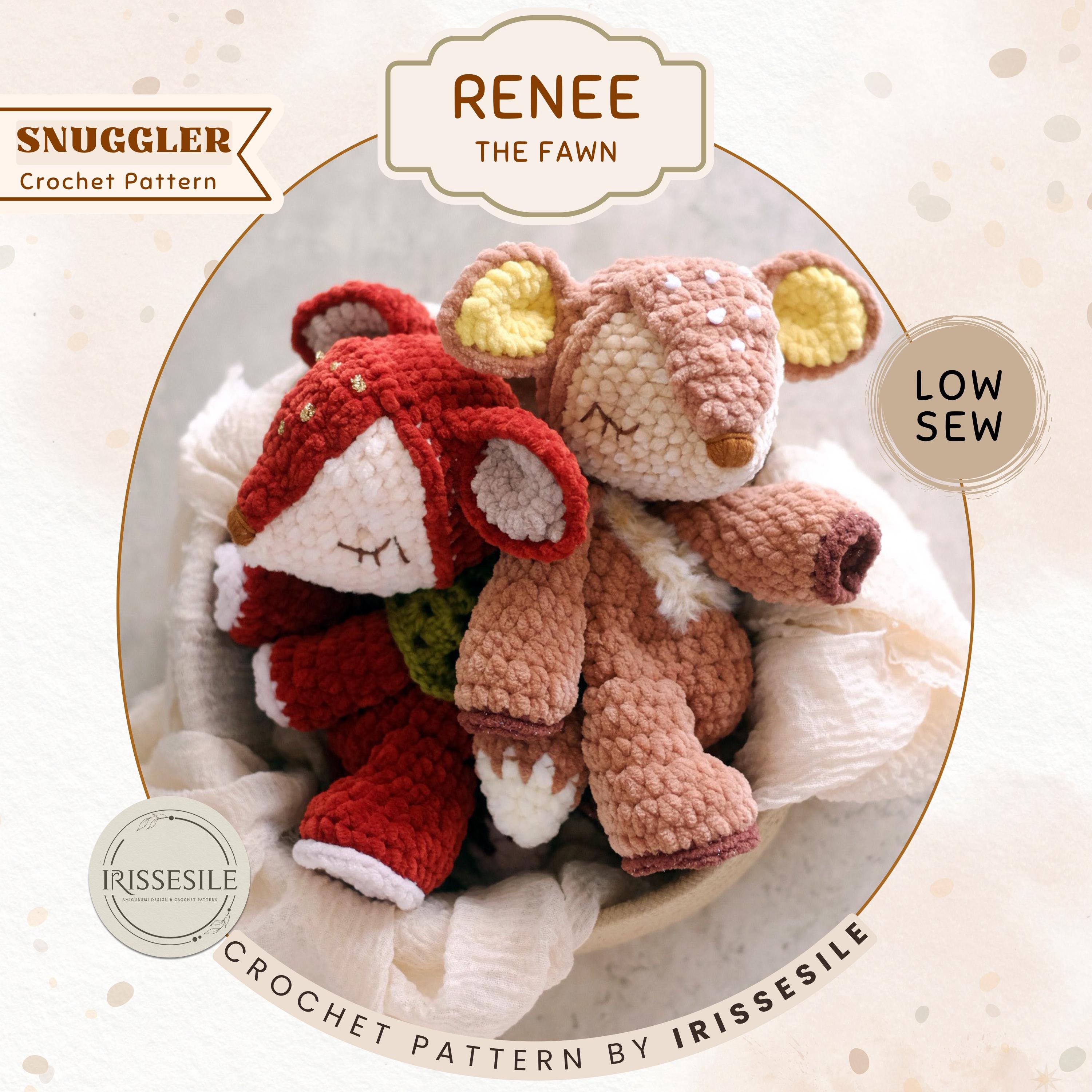 Renee the Fawn Crochet Pattern: Deer Lovey, Woodland Snuggler (english ...