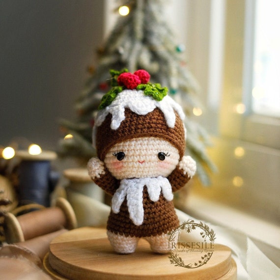 Amigurumi Christmas Pudding Christmas Pudding Ornament Crochet Pattern