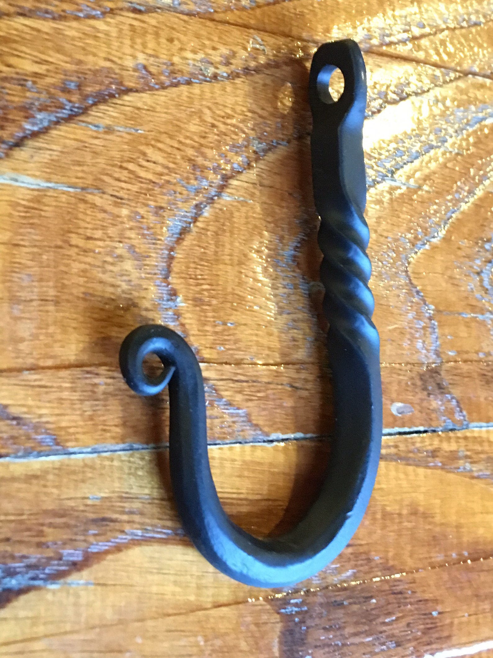 J Hook, Blacksmith Made Wrought Iron Hook, Pot Hook, Plant Hook ...