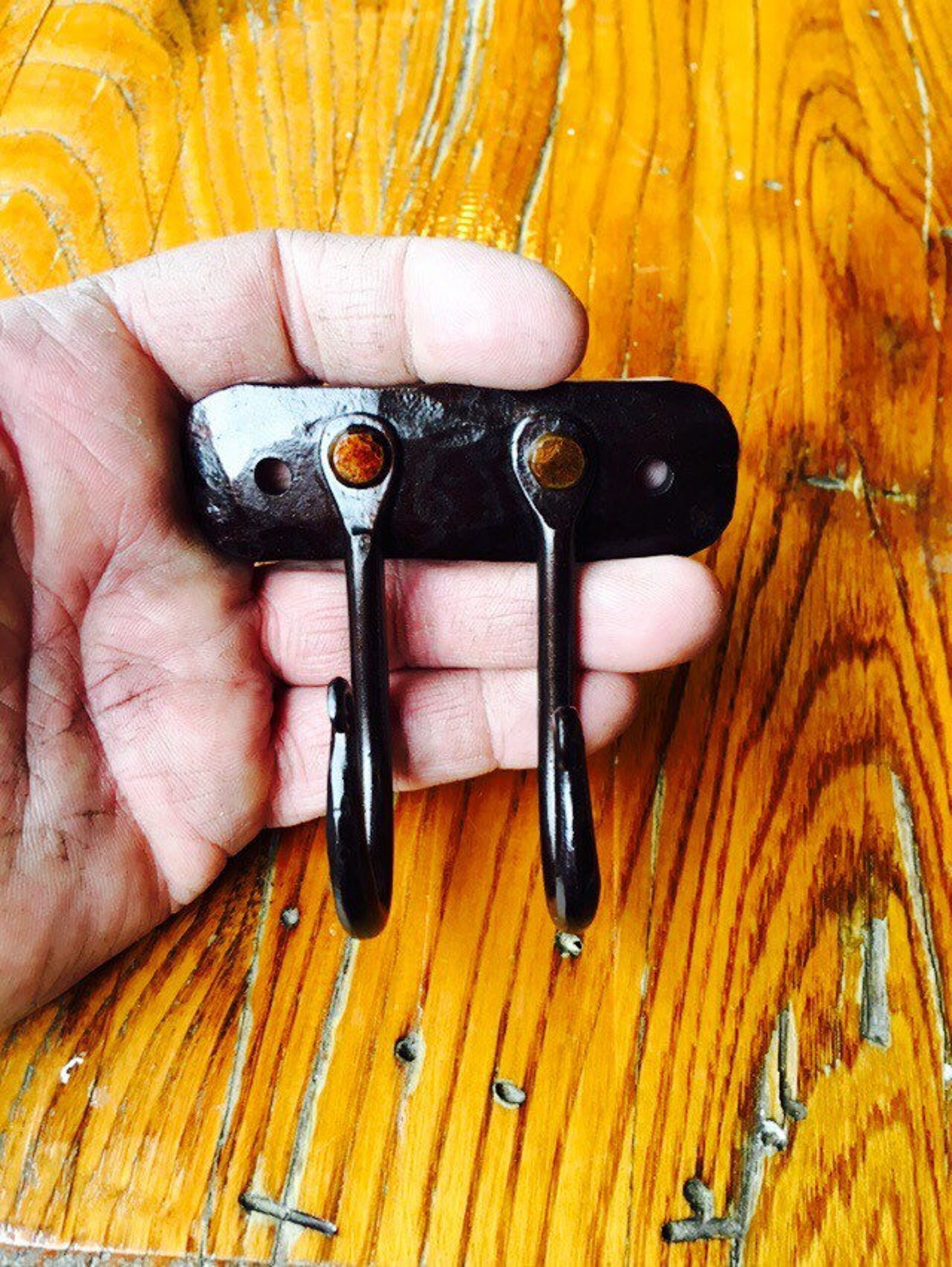 Key Hook Rack, Key Hooks, Blacksmith Made, Hand Forged - Etsy