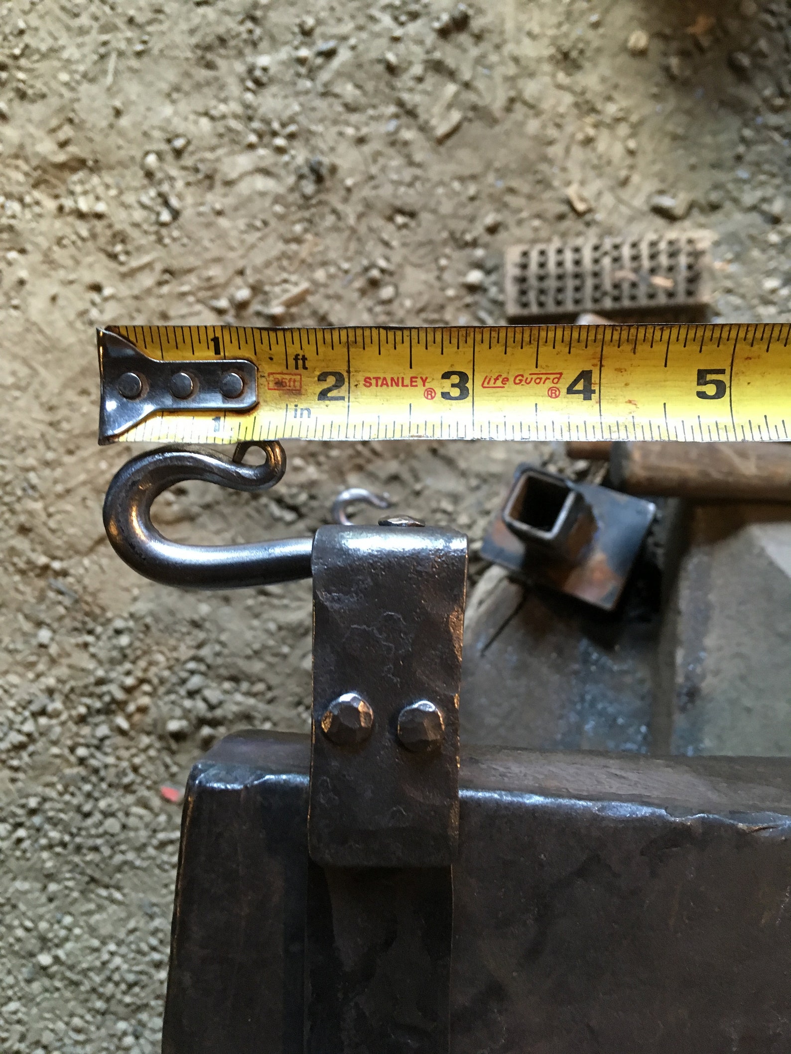 Small Pot Rack, Blacksmith Made, Kitchen Rack With 10 Sliding Hooks - Etsy