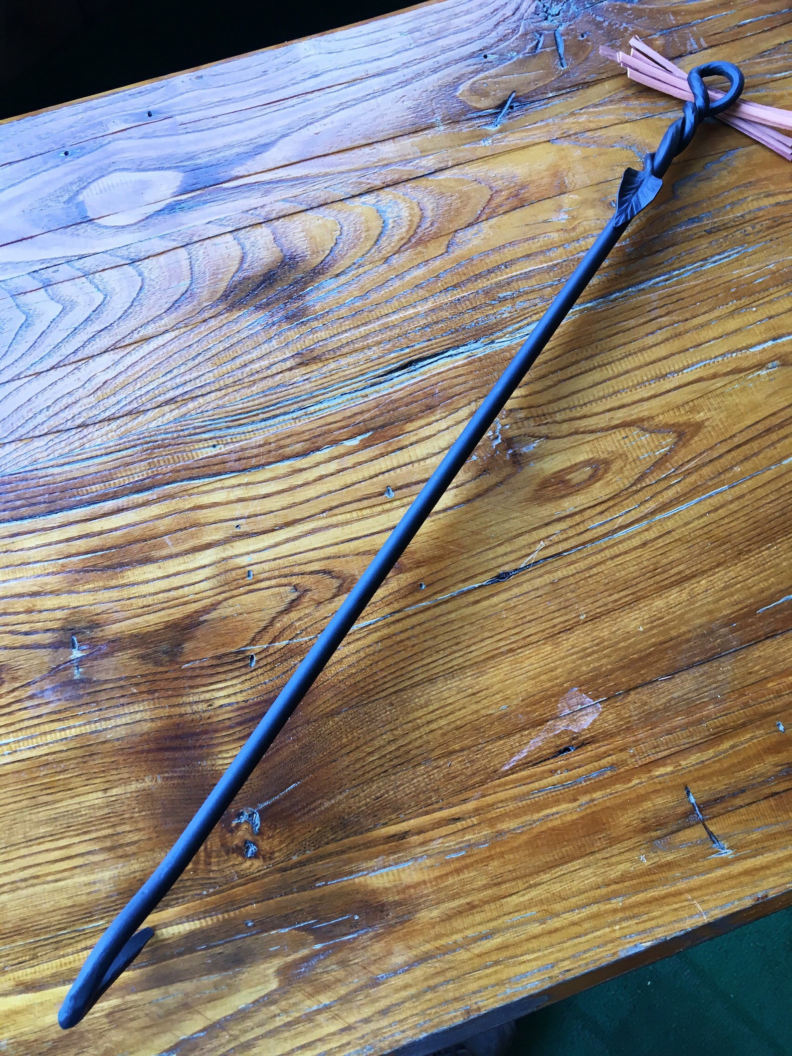 Sturdy Fire Pit Poker Handmade Hand Forged - Etsy