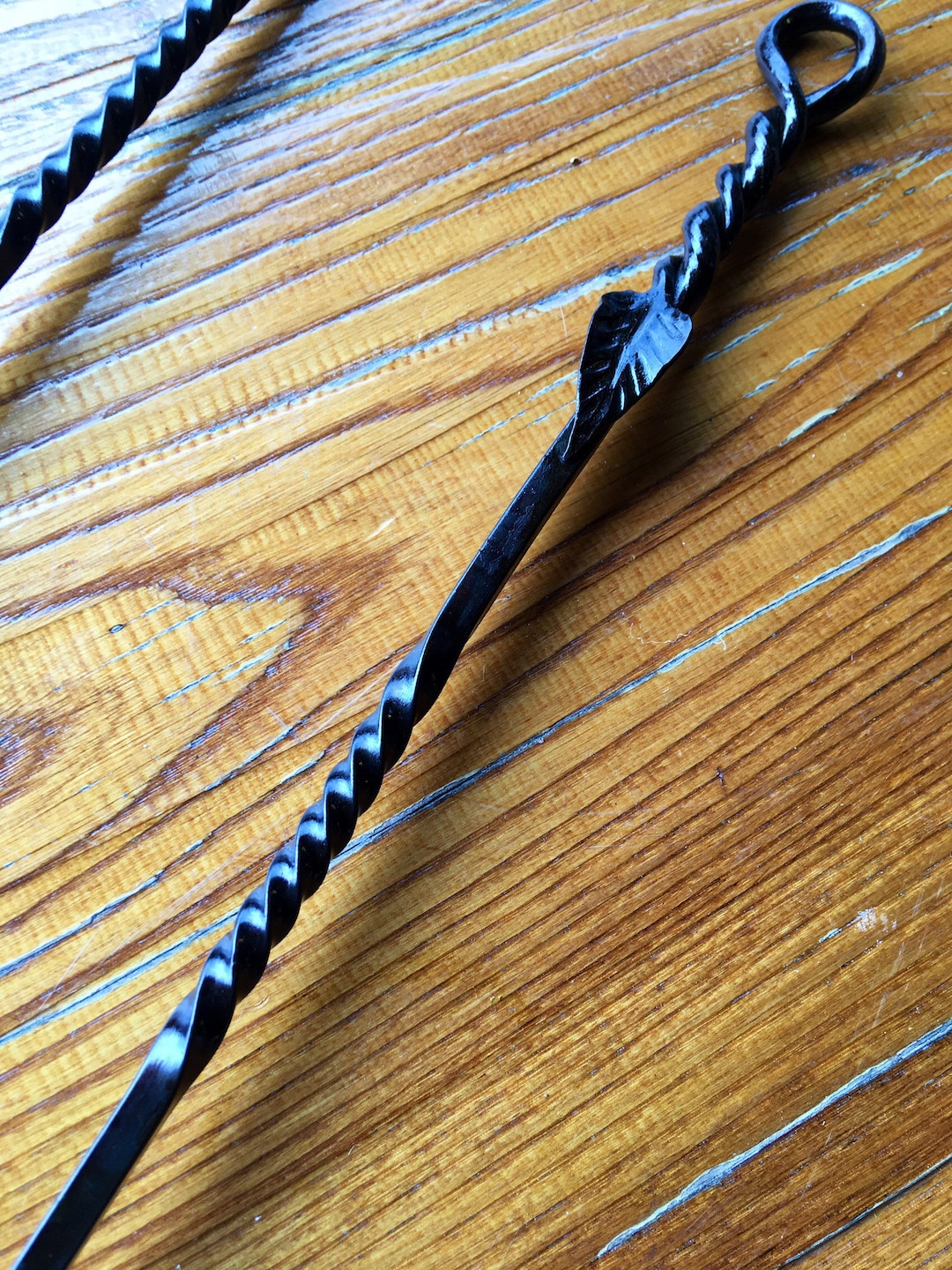 Grill Tool - Steak Turner, Meat Turner Blacksmith Made, Leaf Twist - Etsy