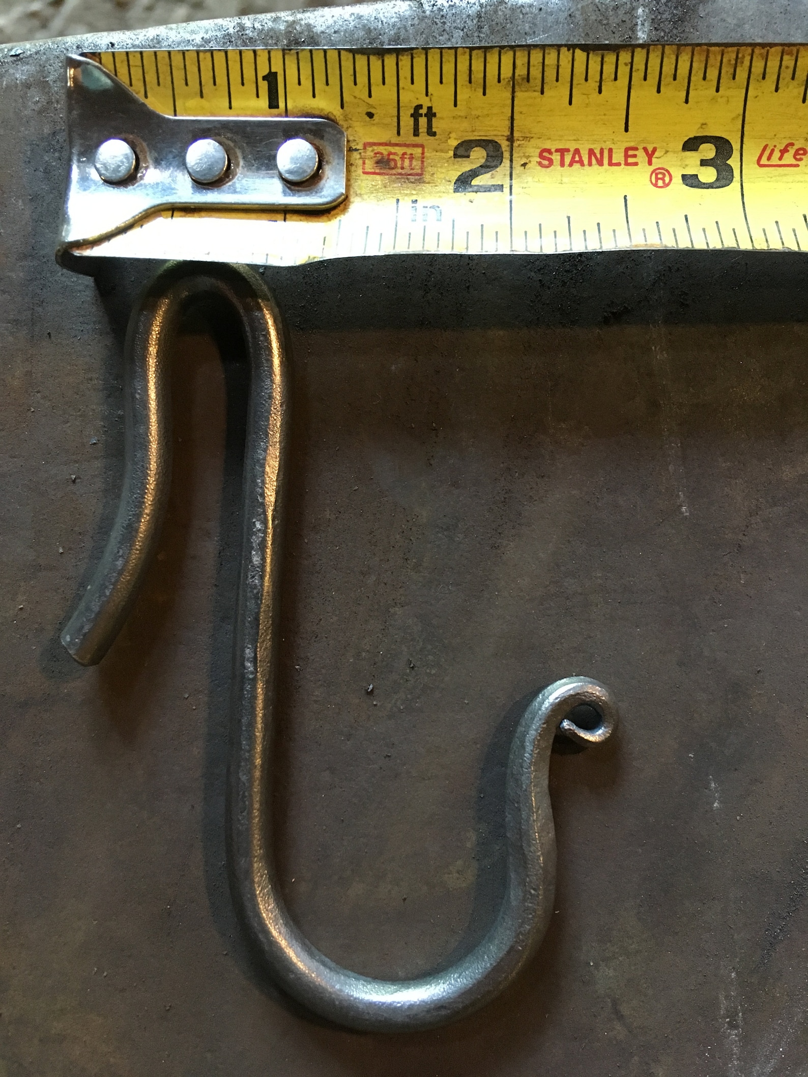 Small Pot Rack, Blacksmith Made, Kitchen Rack With 10 Sliding Hooks - Etsy