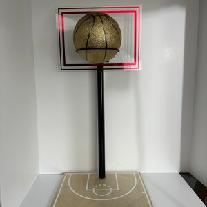 Customized Basketball Centerpiece With Backboard, Hoop, and Basketball ...