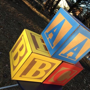 Large ABC Blocks , Birthday Blocks, Party Decorations Birthday Party ...