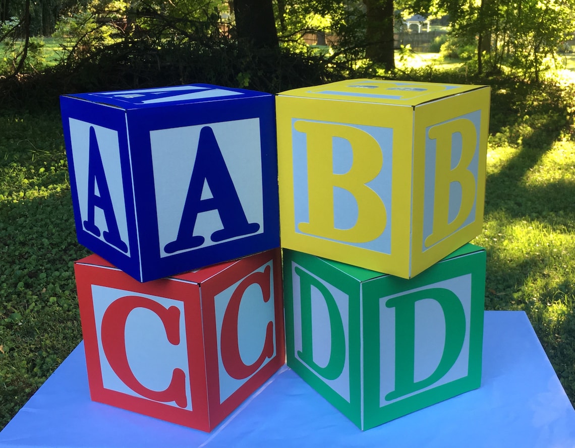 ABC Blocks , Letter Blocks , Alphabet Blocks Party Decorations ,large ...