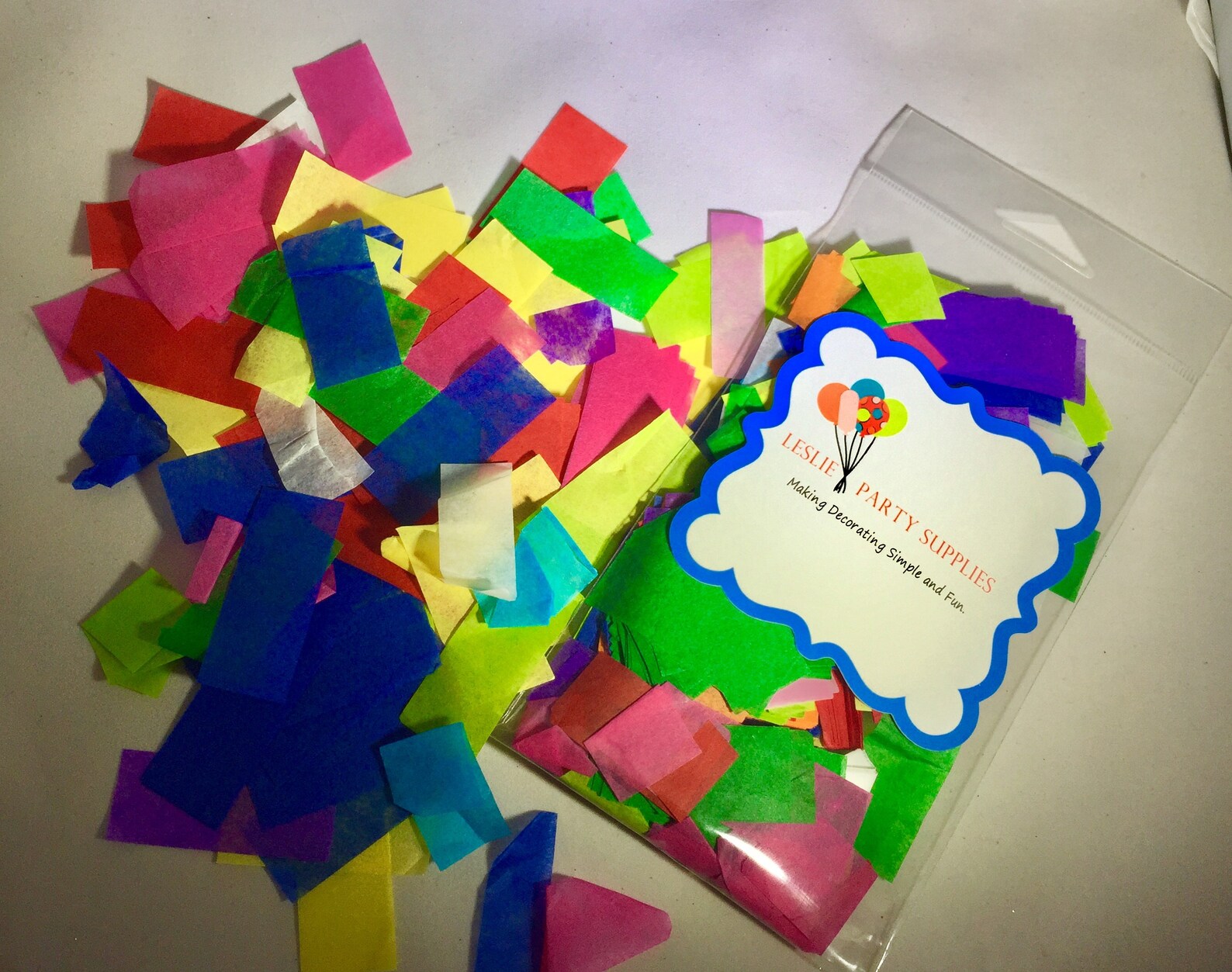 Multi Color Confetti Tissue Confetti rainbow Party Decor | Etsy