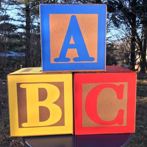 Large ABC Blocks , Birthday Blocks, Party Decorations Birthday Party ...