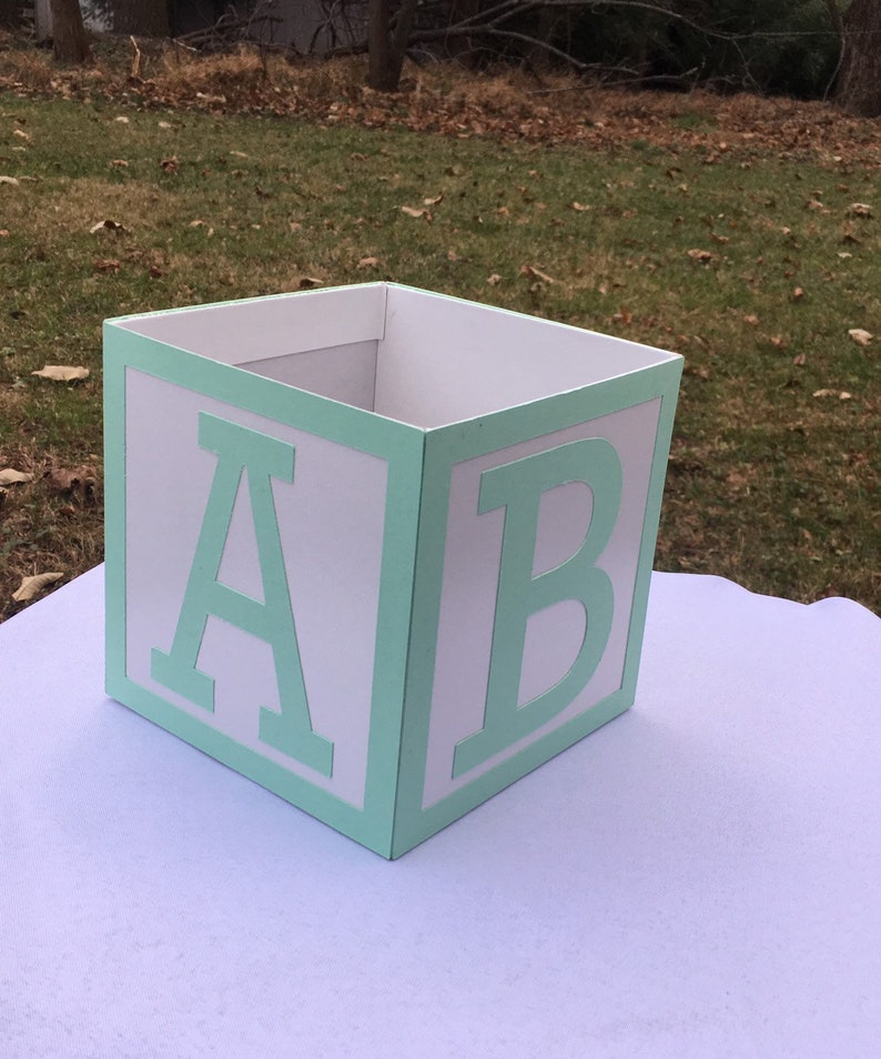 Mint Green Baby Shower Centerpiece ABC Centerpiece Baby - Etsy