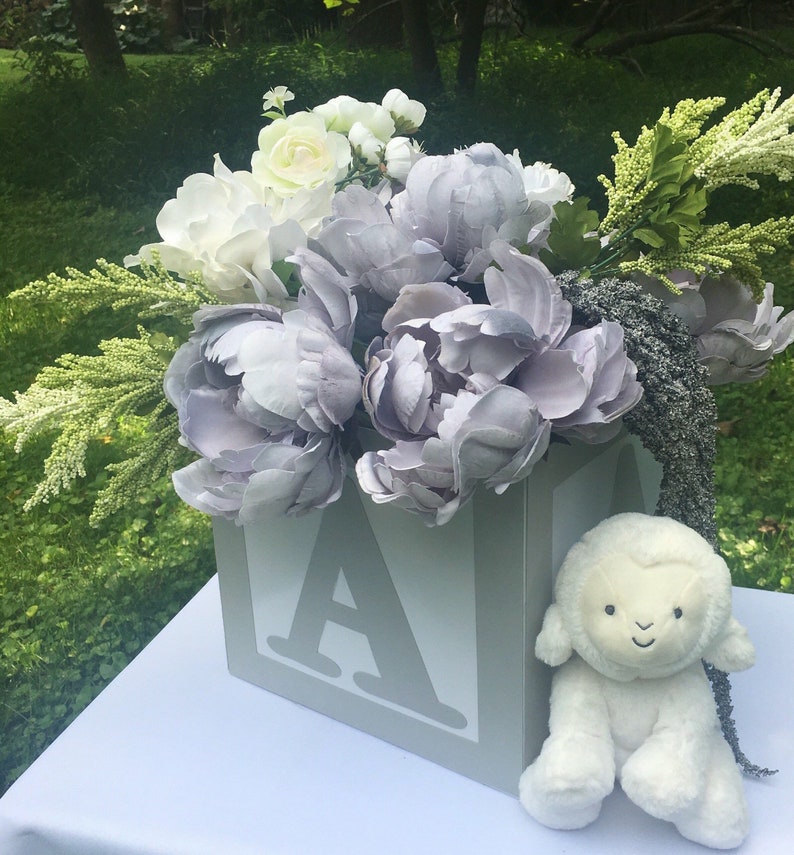 Baby Shower Centerpieces/baby Block Centerpieces/gender - Etsy