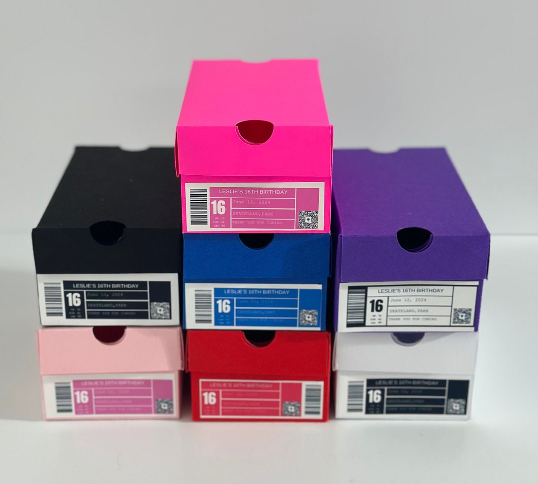 Shoe Box Party Favor | Sneaker Party | Gift Box | Sneaker Party| Fully ...
