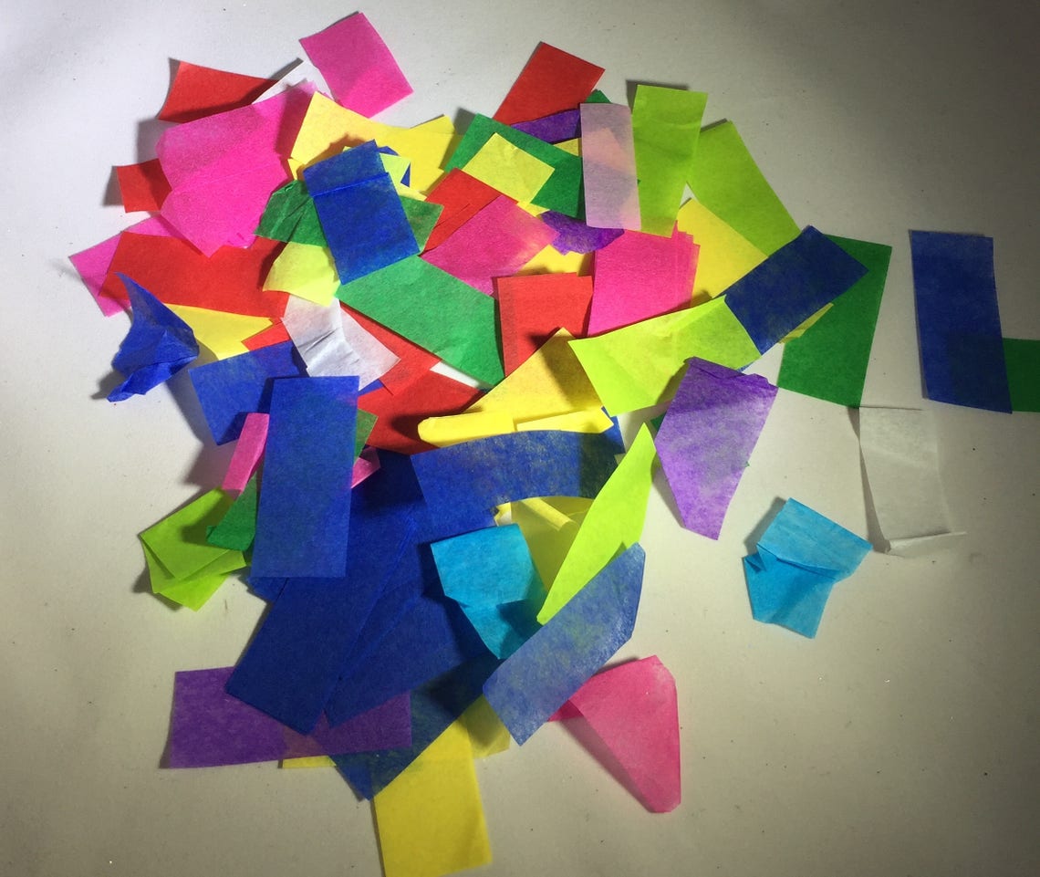 Multi Color Confetti Tissue Confetti rainbow Party Decor - Etsy