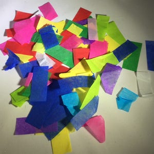 Multi Color Confetti, Tissue Confetti ,rainbow Party Decor, Colored ...