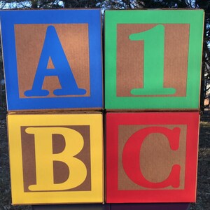 Large ABC Blocks , Birthday Blocks, Party Decorations Birthday Party ...