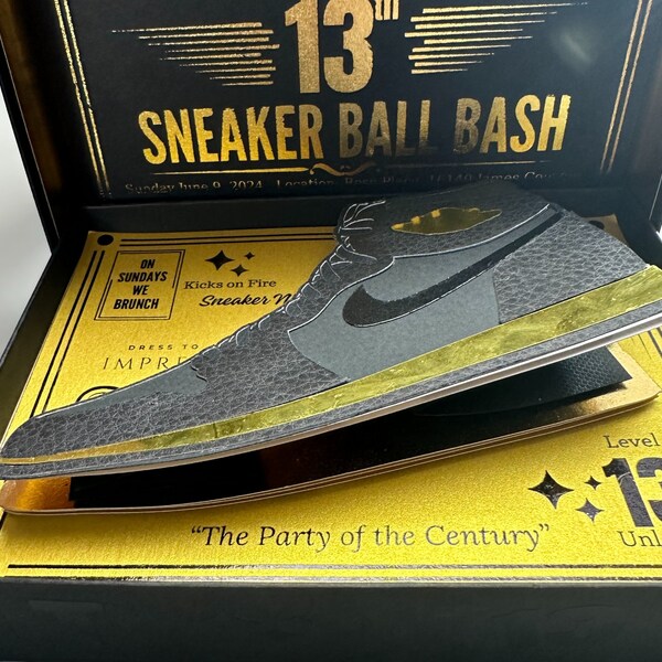 Sneaker Invitation - Etsy