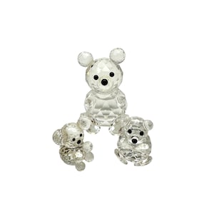 Swarovski Sitting Bear Crystal Figurines Set of 3 - Etsy