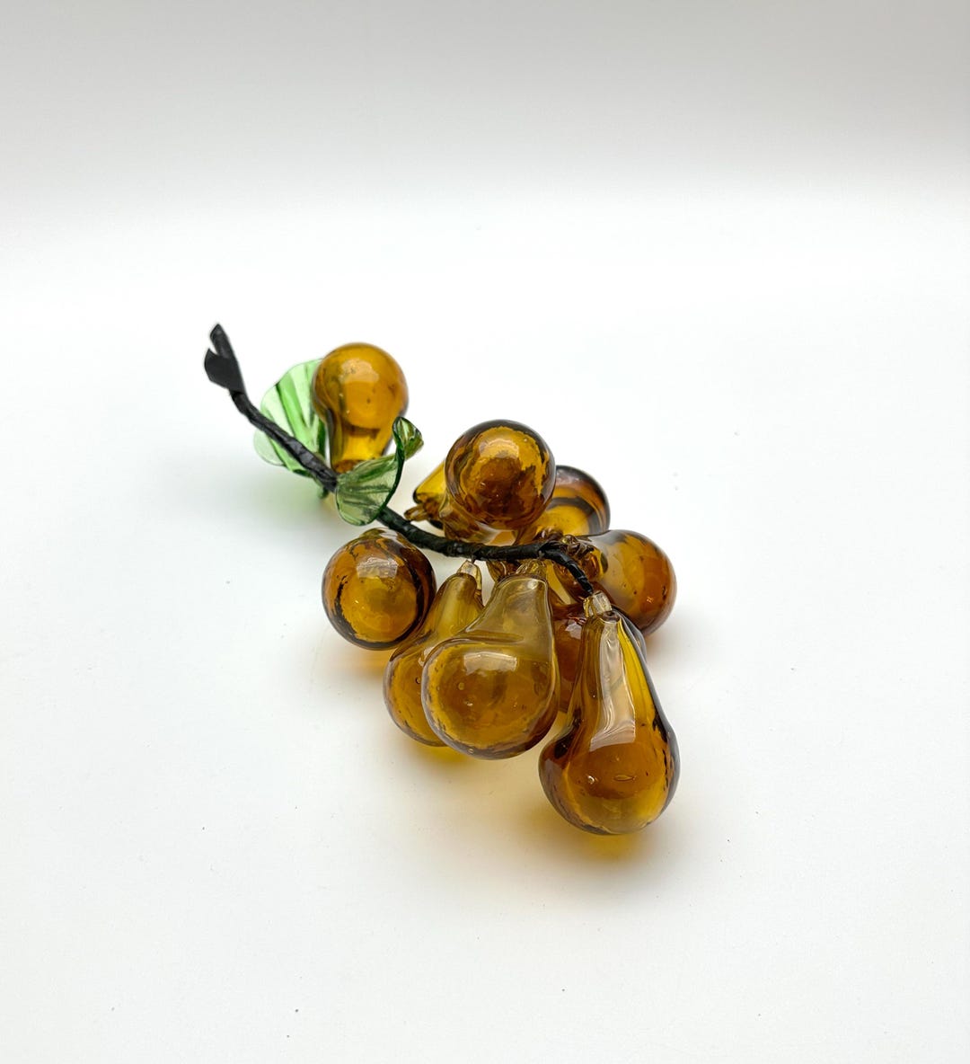 Vintage Handblown Amber Glass Grape Cluster - Etsy
