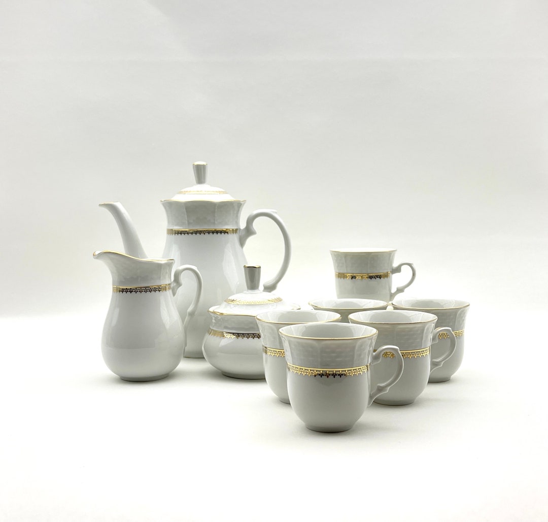 TK Thun Royal Gold Czechoslovakia Tea Set 15 Pieces - Etsy