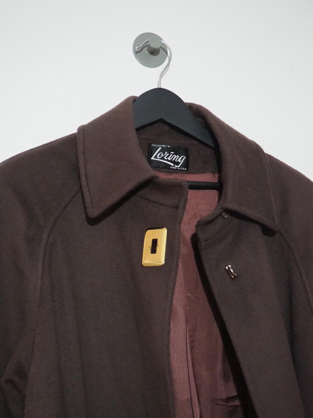 Forstmann Wool-blend Swing Coat With Gold Accents - Etsy