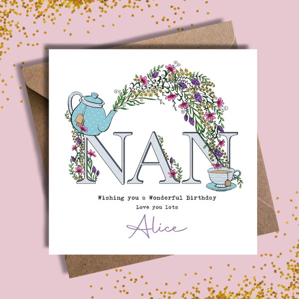 Nan Birthday Card - Etsy