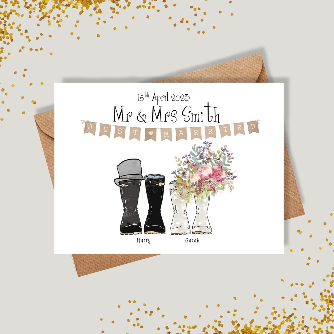 Personalised Wedding Card, Wedding Card, Wedding Gift, Anniversary ...