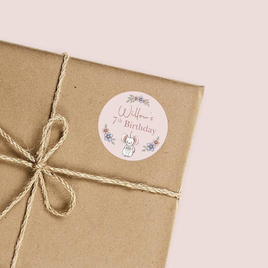 Personalised Kids Birthday Party Stickers, Party Bag Sticker, Present ...