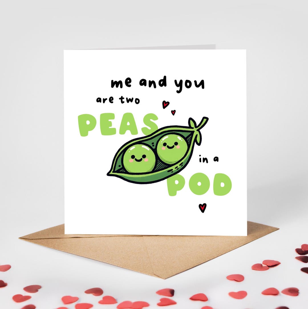 Peas in A Pod Card, Anniversary Card, Valentines Day Card, Funny ...