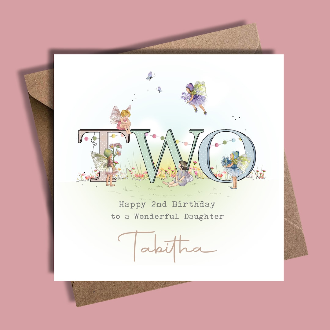 2nd Birthday Card / Second Birthday Card / Personalised / Girl ...