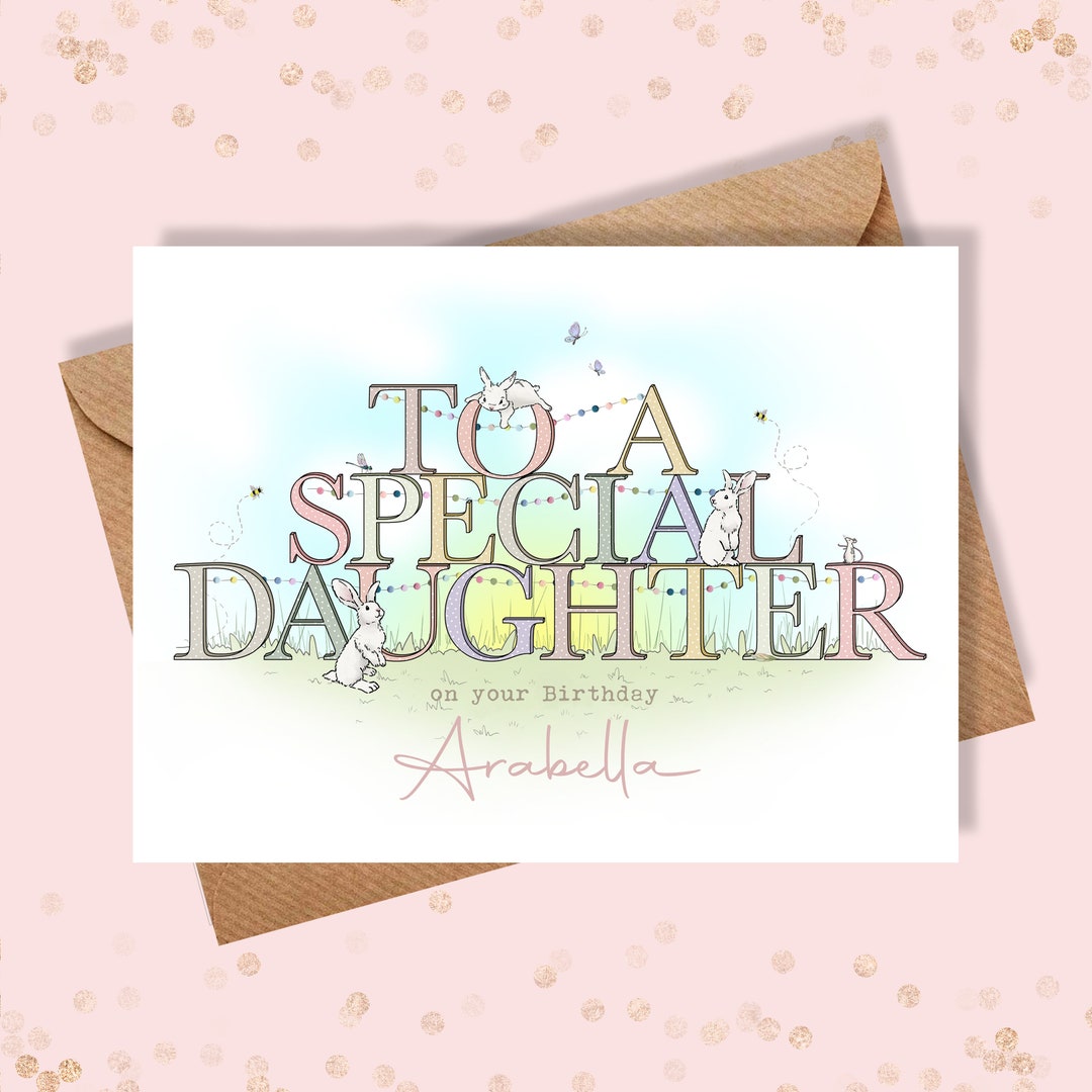 Personalised Daughter Birthday Card: Keepsake Greetings Card - Etsy UK